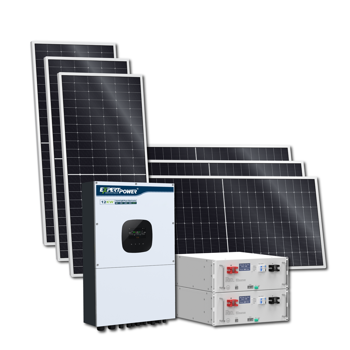 10KWH 3240W 48V Solar Power System Kit | LiFePO4 48V 200Ah, 3240W Solar ...