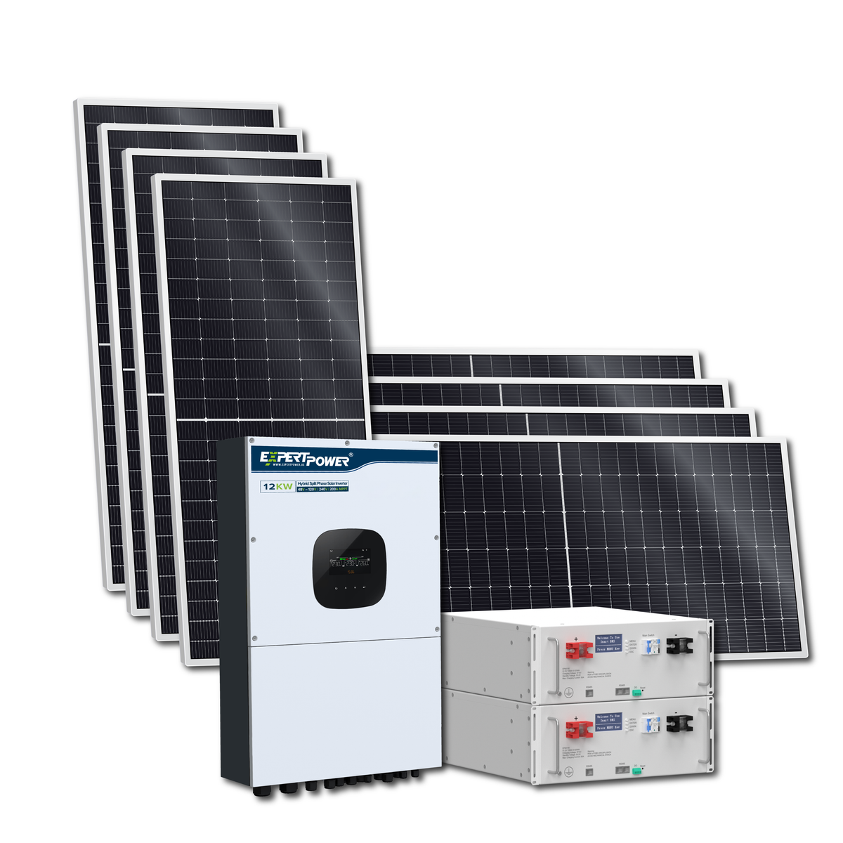 10KWH 4320W 48V Solar Power System Kit | LiFePO4 48V 200Ah, 4320W Solar ...