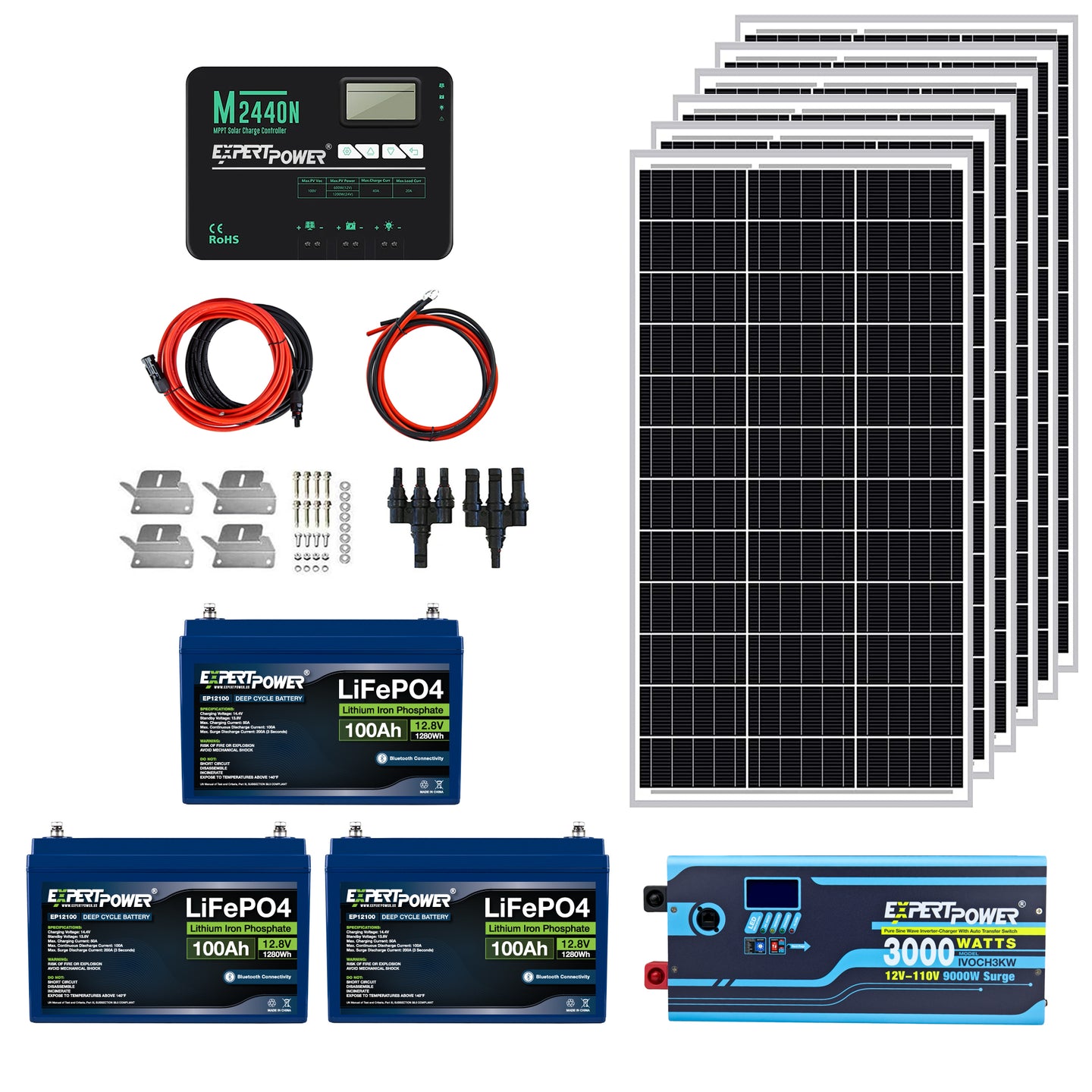 12V 100Ah LiFePO4 Deep Cycle Rechargeable Battery | 2500-7000 Life ...